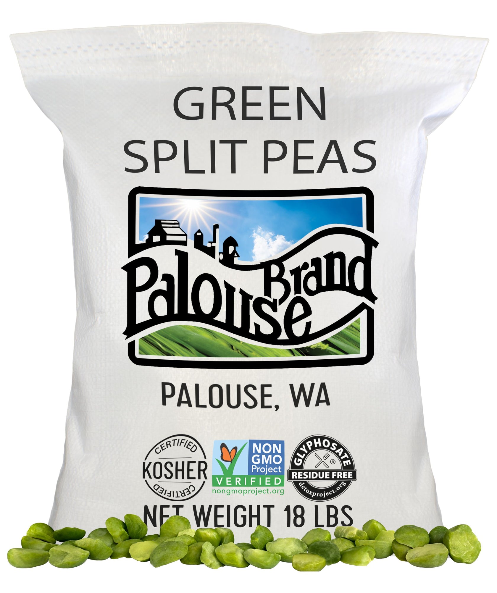 Certified Glyphosate Residue Free | Green Split Peas | 18 LB – Palouse ...
