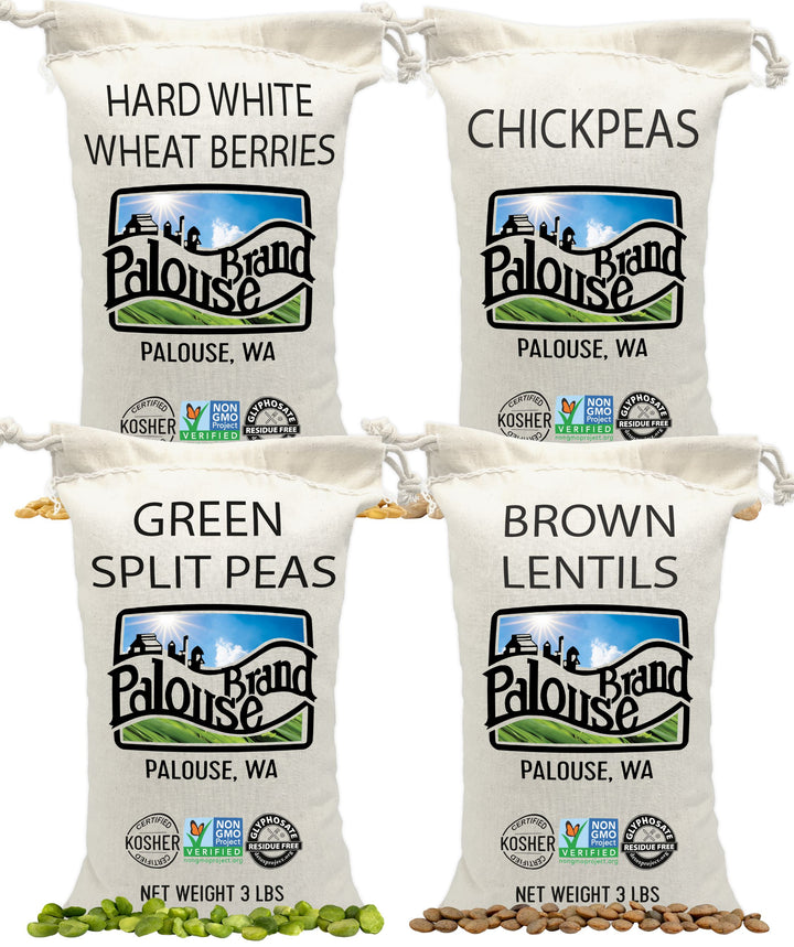Legume Bucket Bundle | 75 LBS | Chickpeas, Green Split Peas, Brown ...